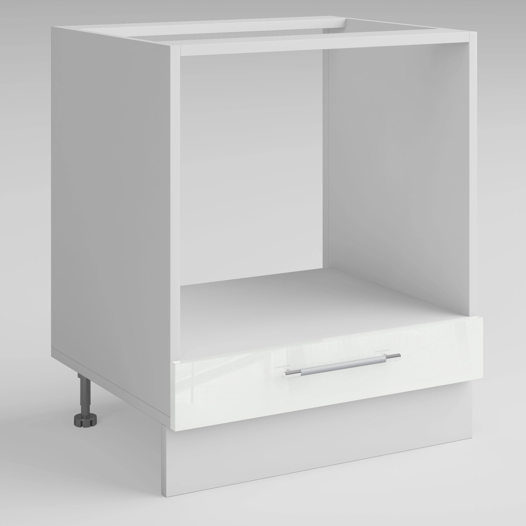 Meuble bas cuisine pour four encastrable + tiroir blanc laqué L 60 x H ...