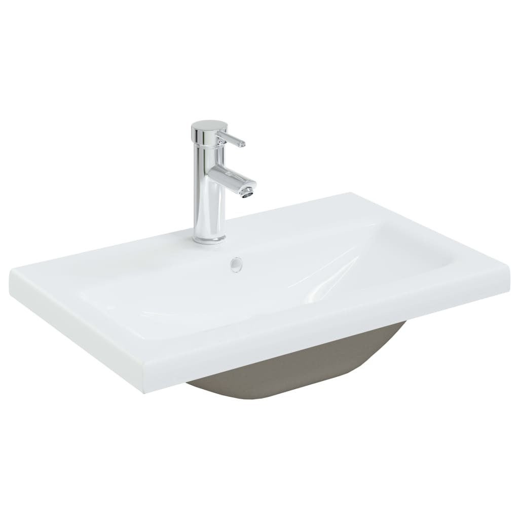 Lavabo encastré avec robinet 61x39x18 cm Céramique Blanc | Leroy Merlin