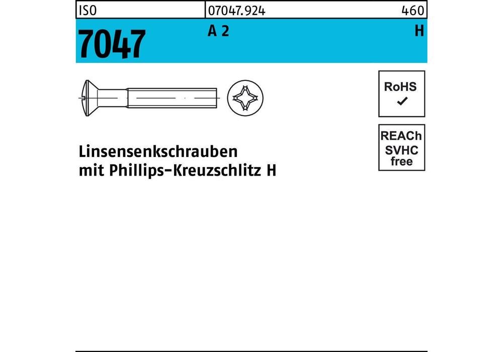 Reyher Vis ISO 7047 m.Kreuzschlitz-PH | Leroy Merlin