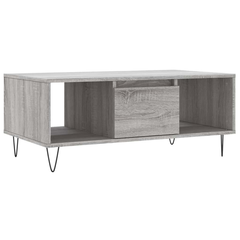 Table basse，Table d'appoint, Table de Salon Sonoma gris 90x50x36,5 cm ...