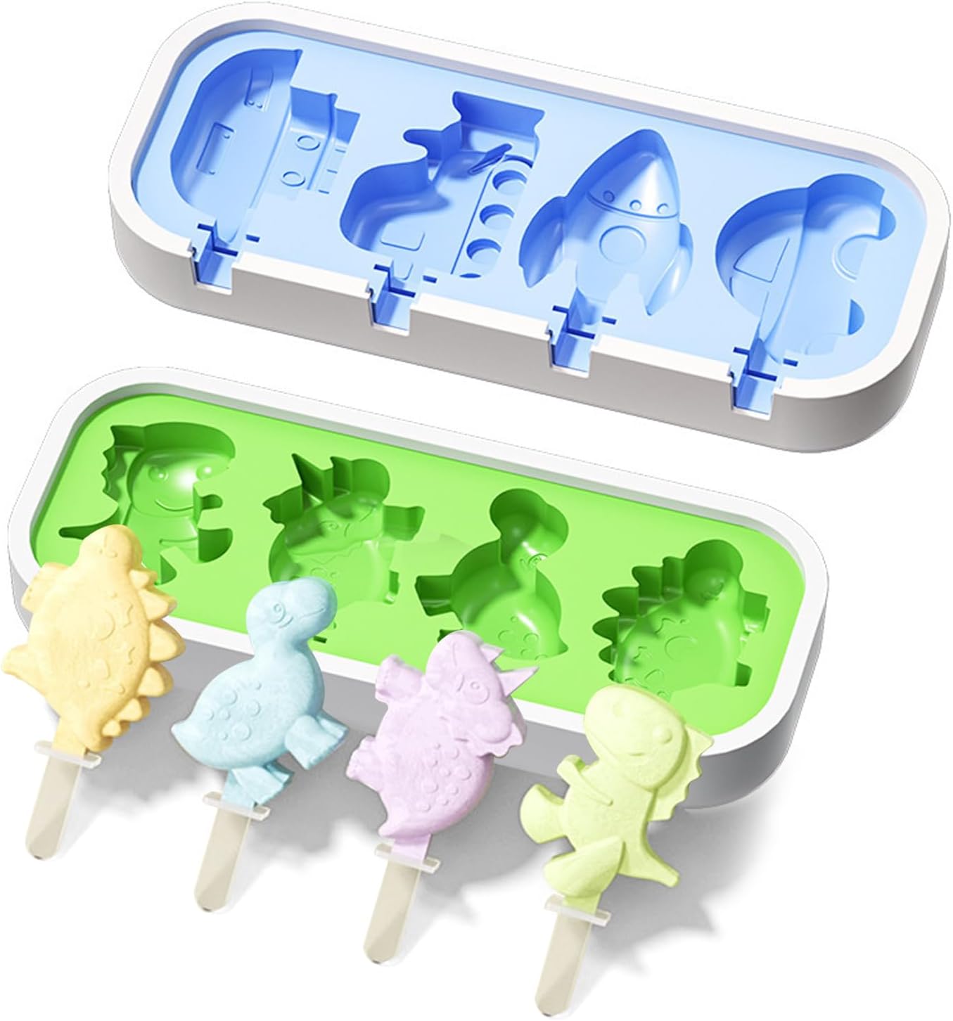 Moldes de silicona para helado de 2 piezas, bonitos moldes para paletas ...