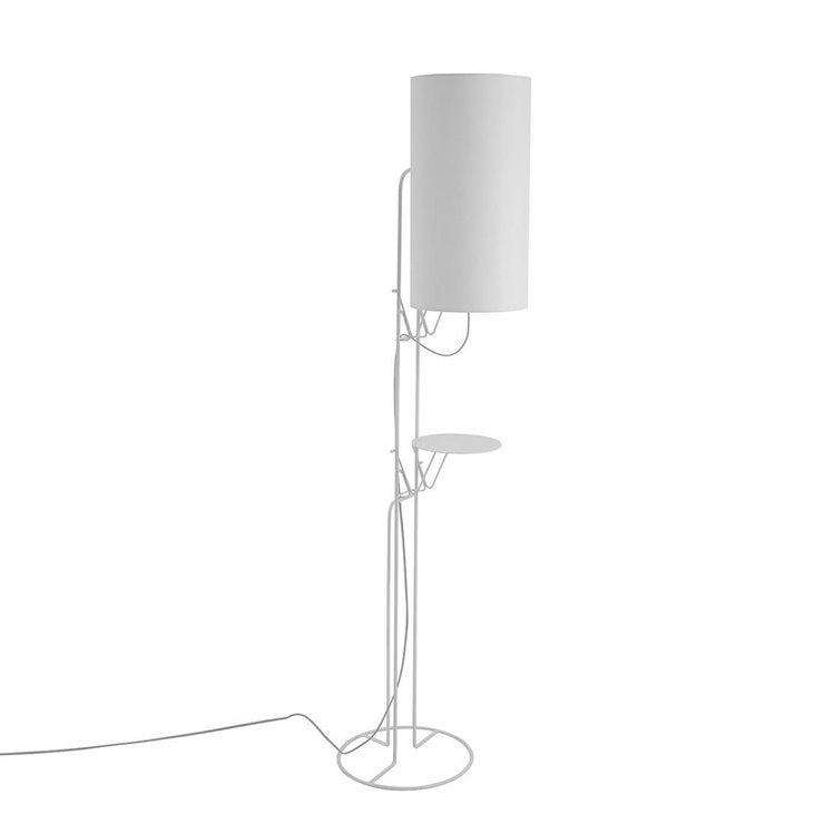 NAOMI-Lampadaire Métal avec Tablette H130-170cm - | Leroy Merlin