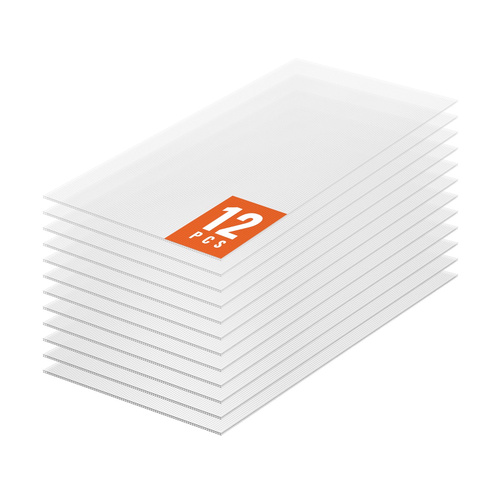 VEVOR Plancha Policarbonato 1210x605x6 mm, Paneles Techo Hojas, Pack 12 ...