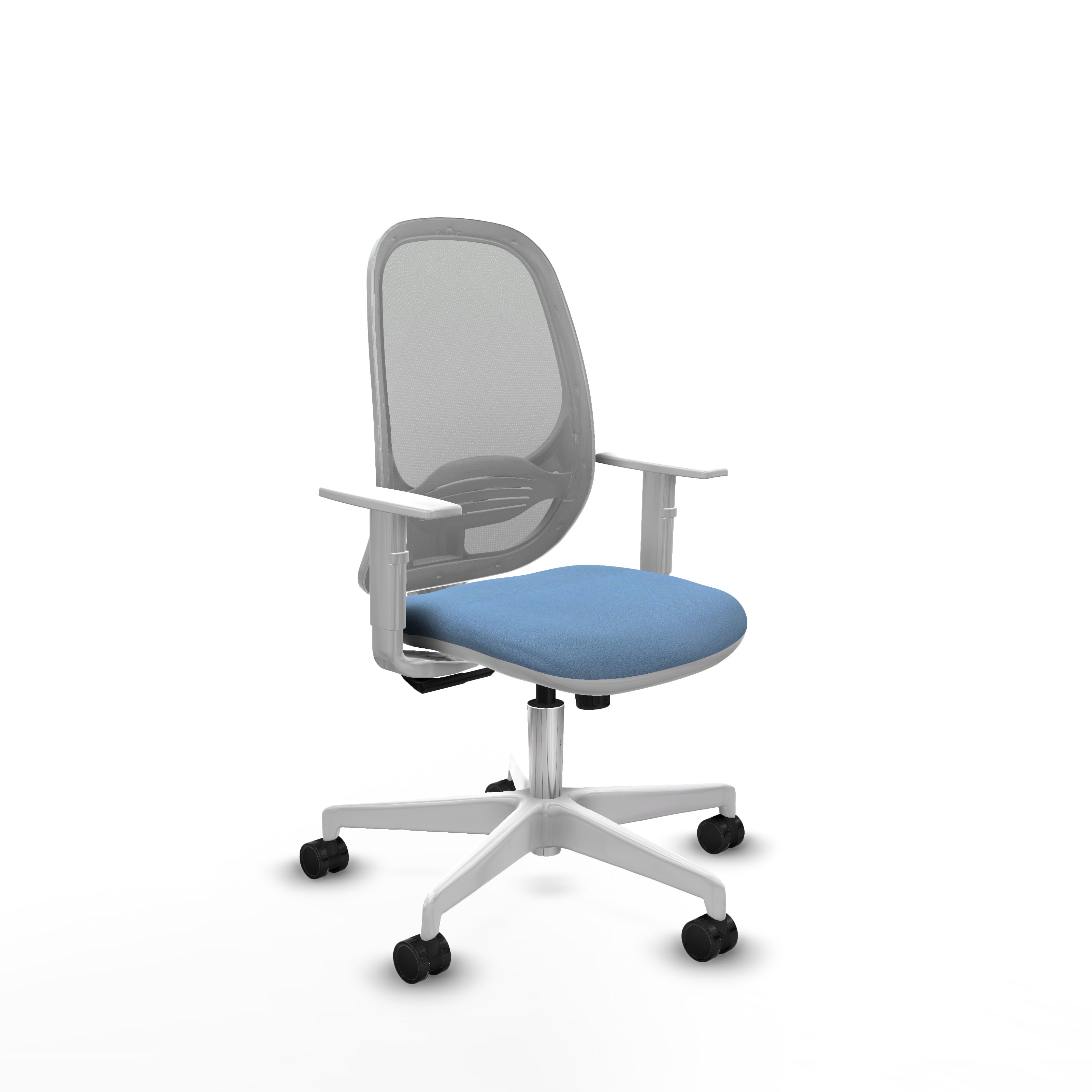 Silla de oficina Cilanco con mecanismo Sincro tapizada con Tela color ...