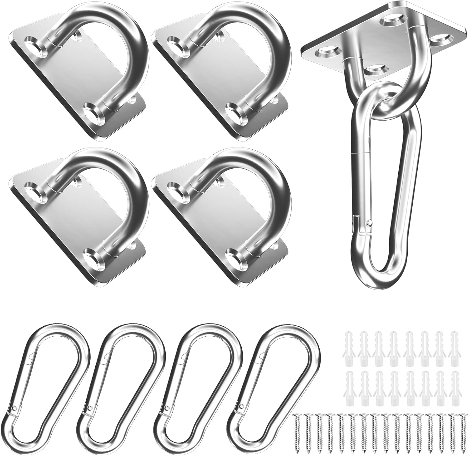 8PCS M6 Crochet de Plafond, 100KG Capacité Acier Inoxydable Plaques à ...