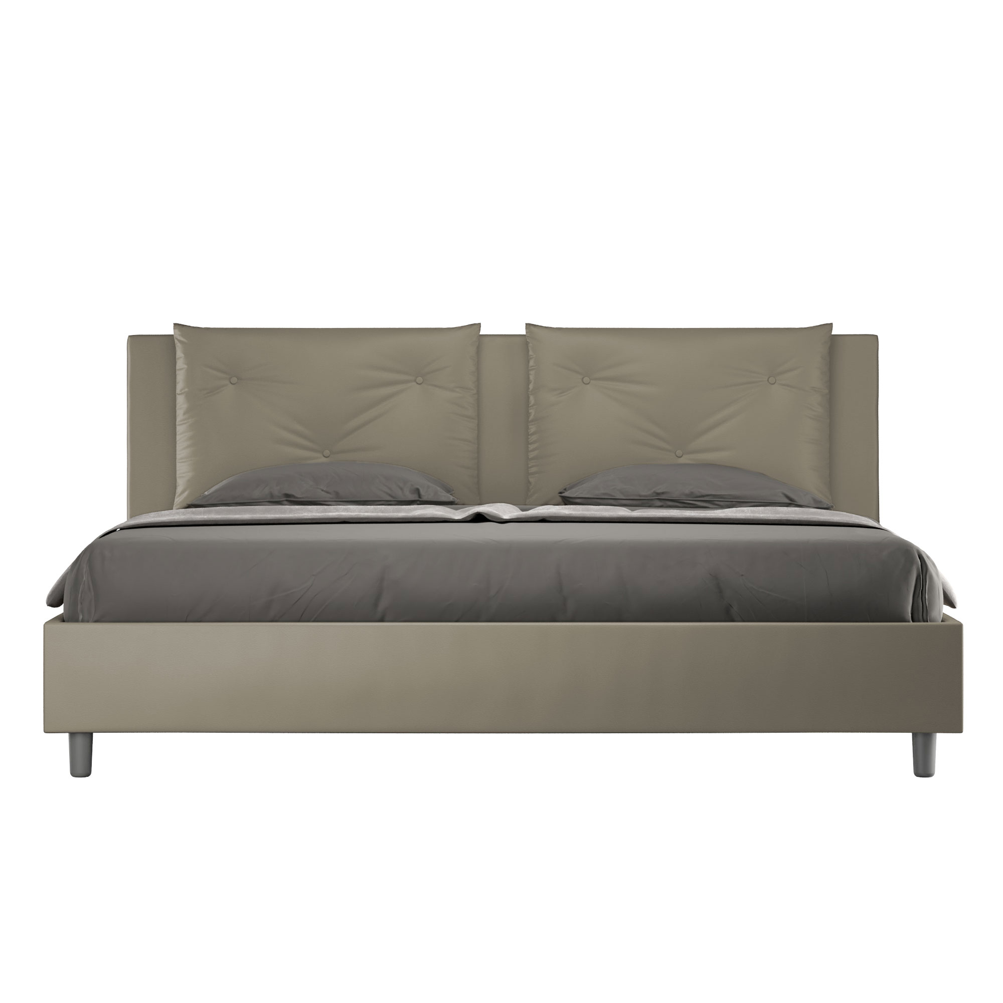 Cama tapizada Appia capuchino símil piel sin base 180x190 | Leroy Merlin