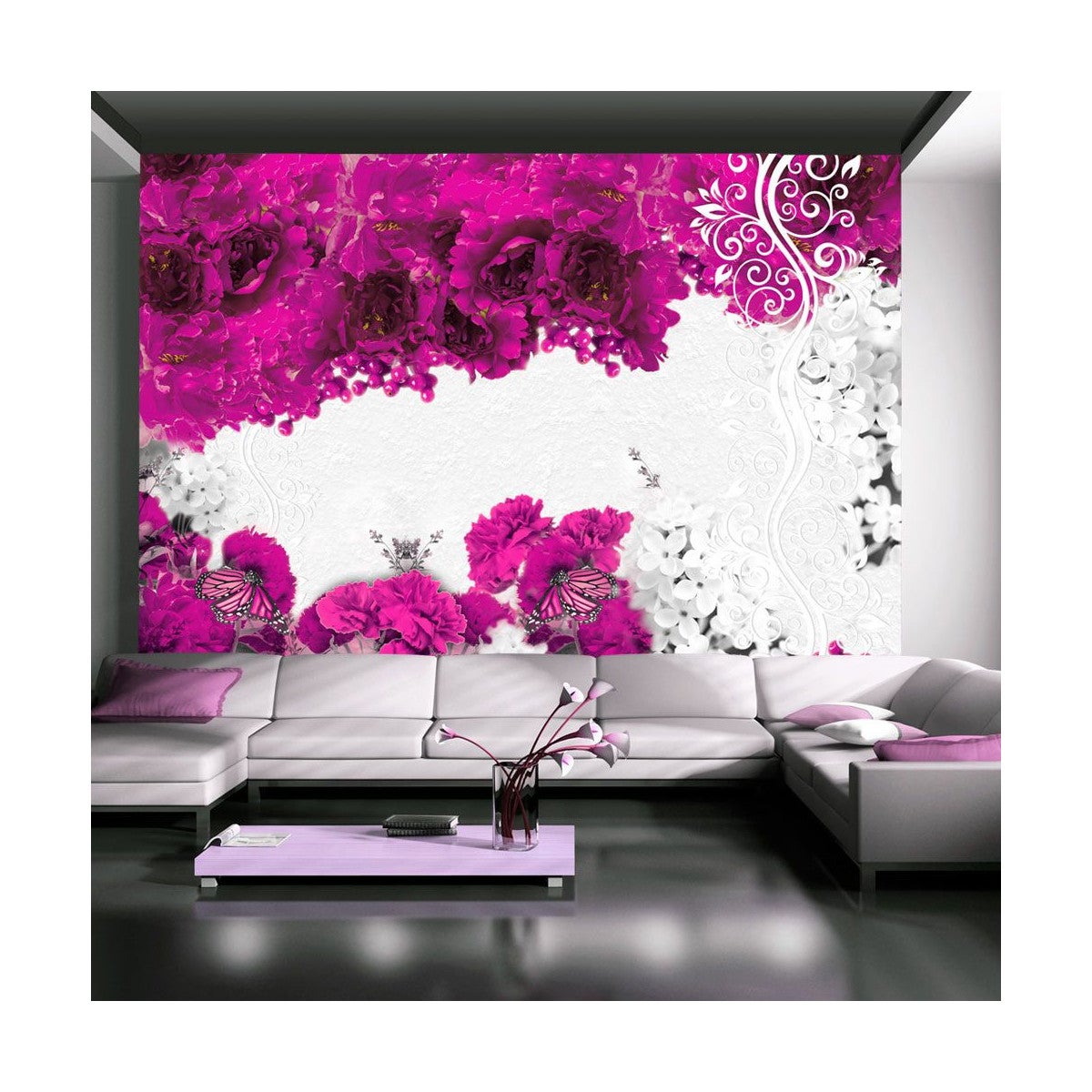 Papier Peint "Colors of Spring : Fuchsia" 140 x 200 cm | Leroy Merlin