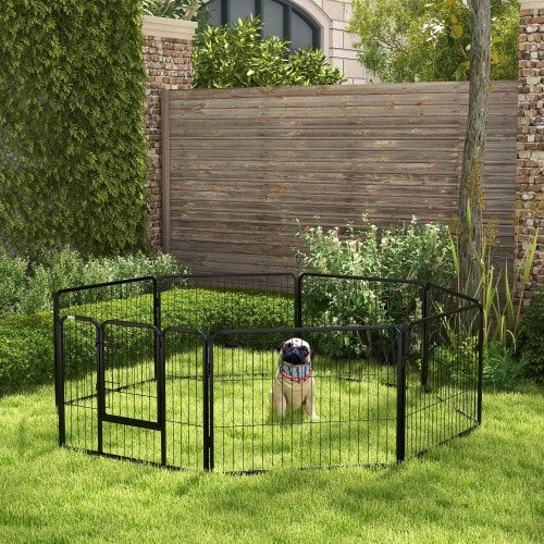 Parc pour chiots 8 panneaux avec porte 60x80 cm, enclos pliable sûr ...