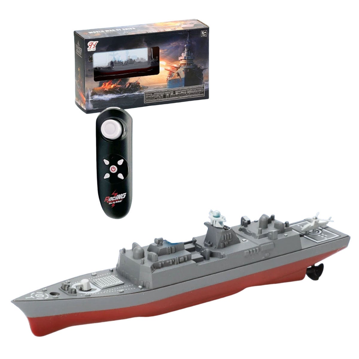 2.4G bateau télécommandé étanche High-Speed Simulation Ship Warship ...