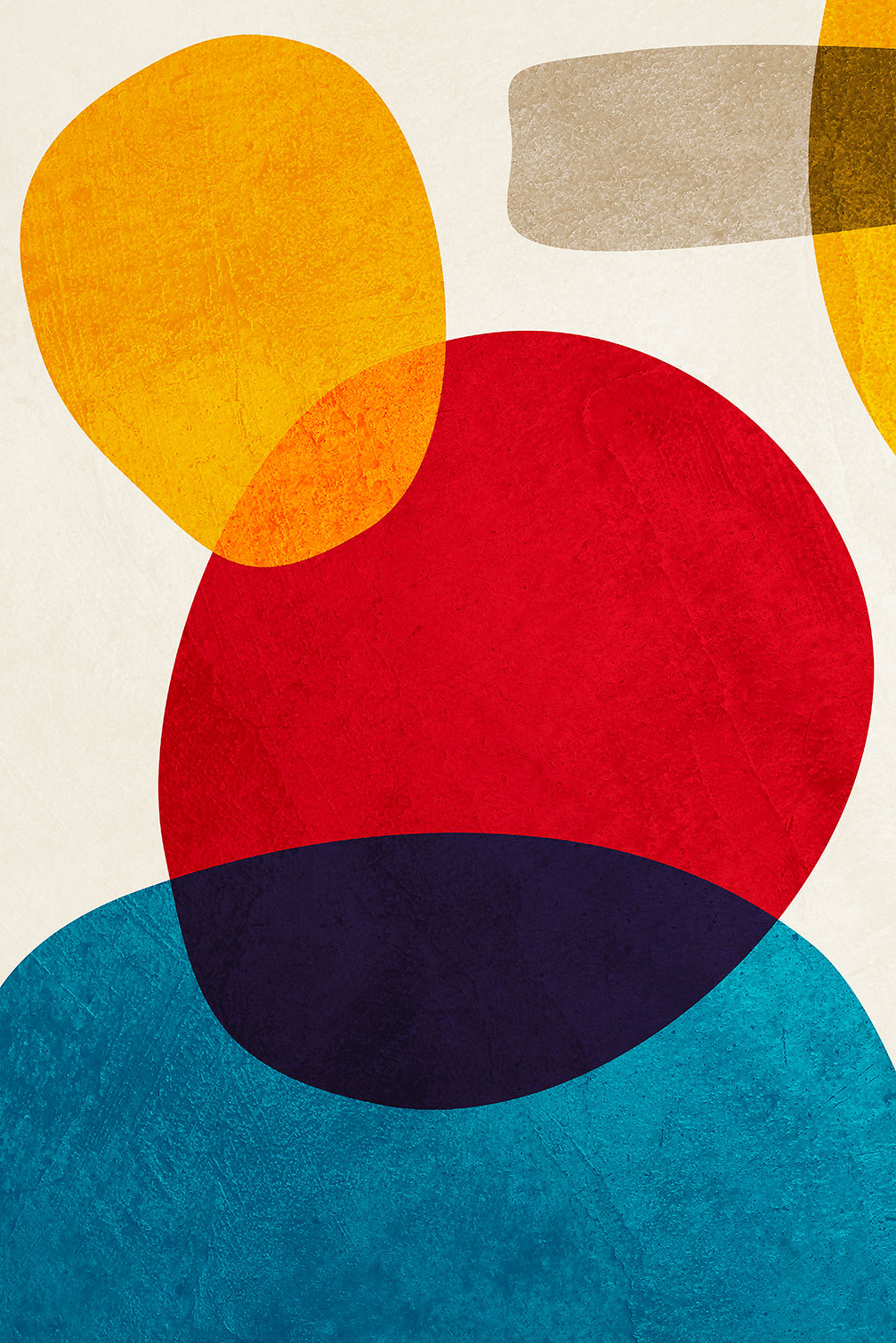 Tableau géométrique shape cercle rouge - 40x60cm | Leroy Merlin