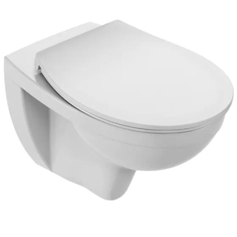 WC suspendu sans bride JACOB DELAFON Patio + abattant extra plat | Bricoman