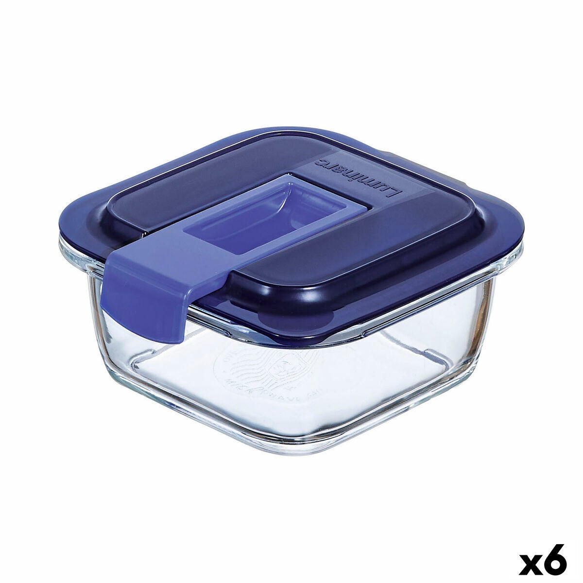 Boîte à lunch hermétique Luminarc Easy Box Bleu verre (380 ml) (6 ...