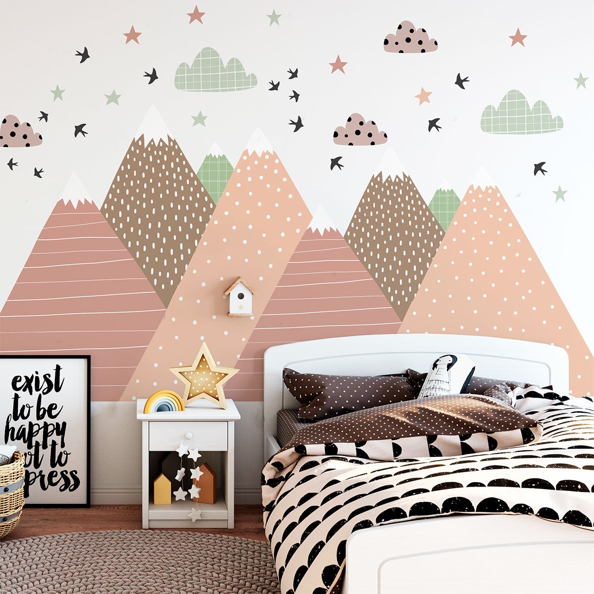 Vinilo niño escandinavo de montaña priska - adhesivo de pared ...