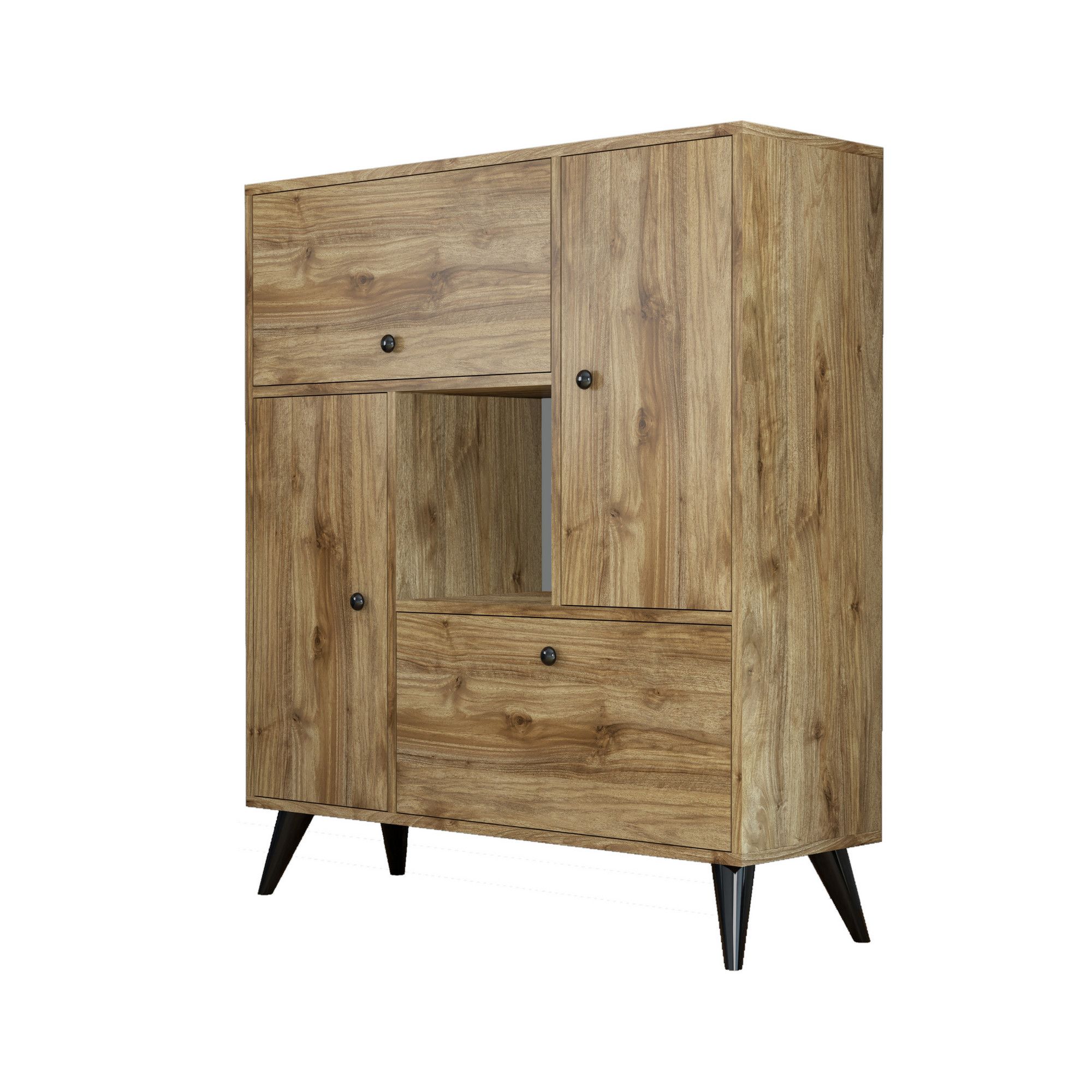 Aparador Kailua 350, Nogal, 120x105x35cm, Aglomerado laminado | Leroy ...
