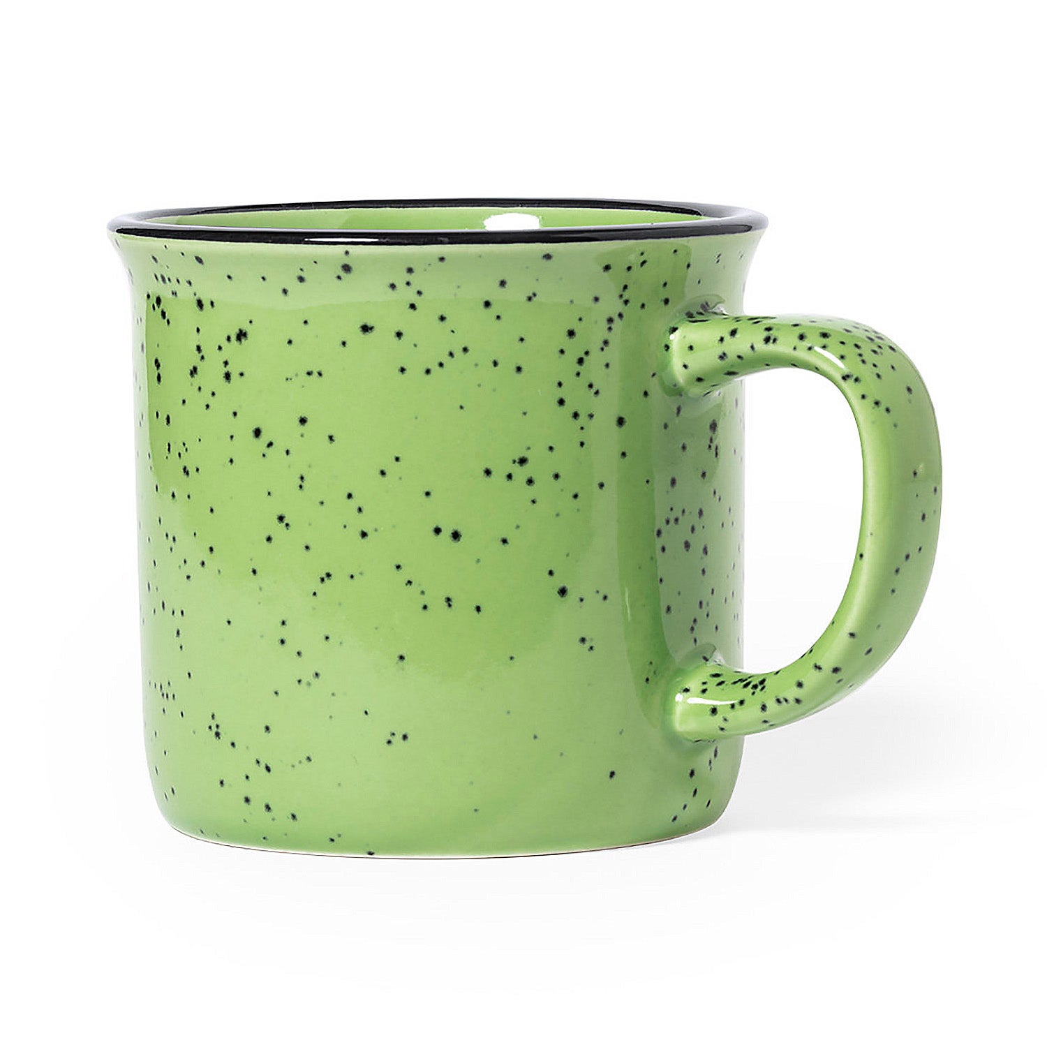 Taza cerámica 350 ml diseño vintage 8,5x8,5x9,2 Cm. Color: Verde DAM ...