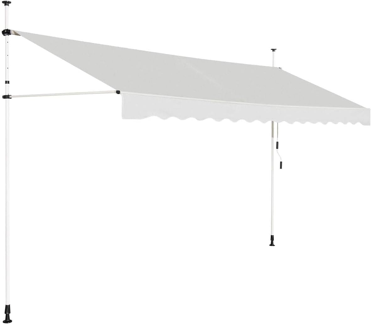 Tenda da Sole per Balcone, Tenda da Sole a Morsetto per Esterno, Regolabile in Altezza, Telaio ...