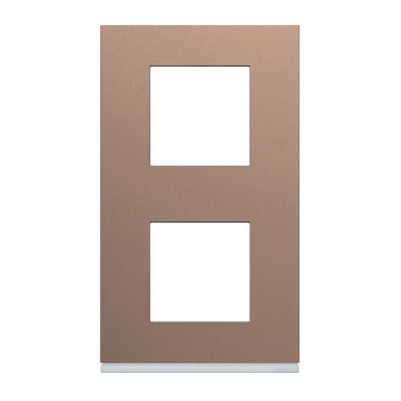 Plaque - 2 postes - verticale - 71 mm - rose - hager gallery wxp0542 ...