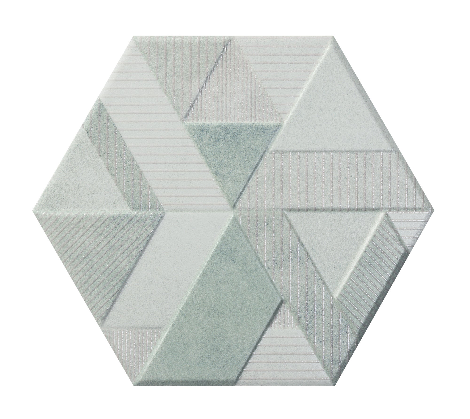 PALERMO VERDE (GPR) 25,8x29 Gres porcellanato esagonale decorato in ...