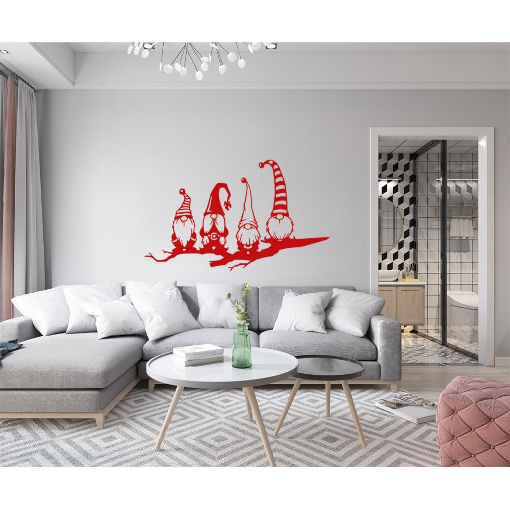 GNOMES - Sticker Mural Vinyle 55x100 Cm - Couleur ROUGE | Leroy Merlin
