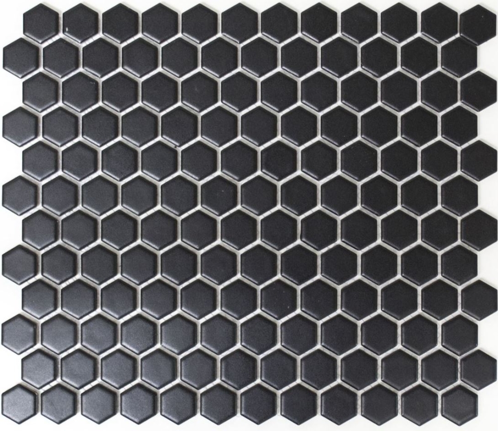 Carreau de mosaïque céramique hexagonale noir mat 11A-0311 | Leroy Merlin