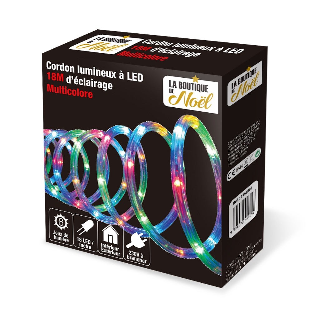 Cordon lumineux LED multicolore extérieure - 6, 10, 18 ou 40 mètres ...