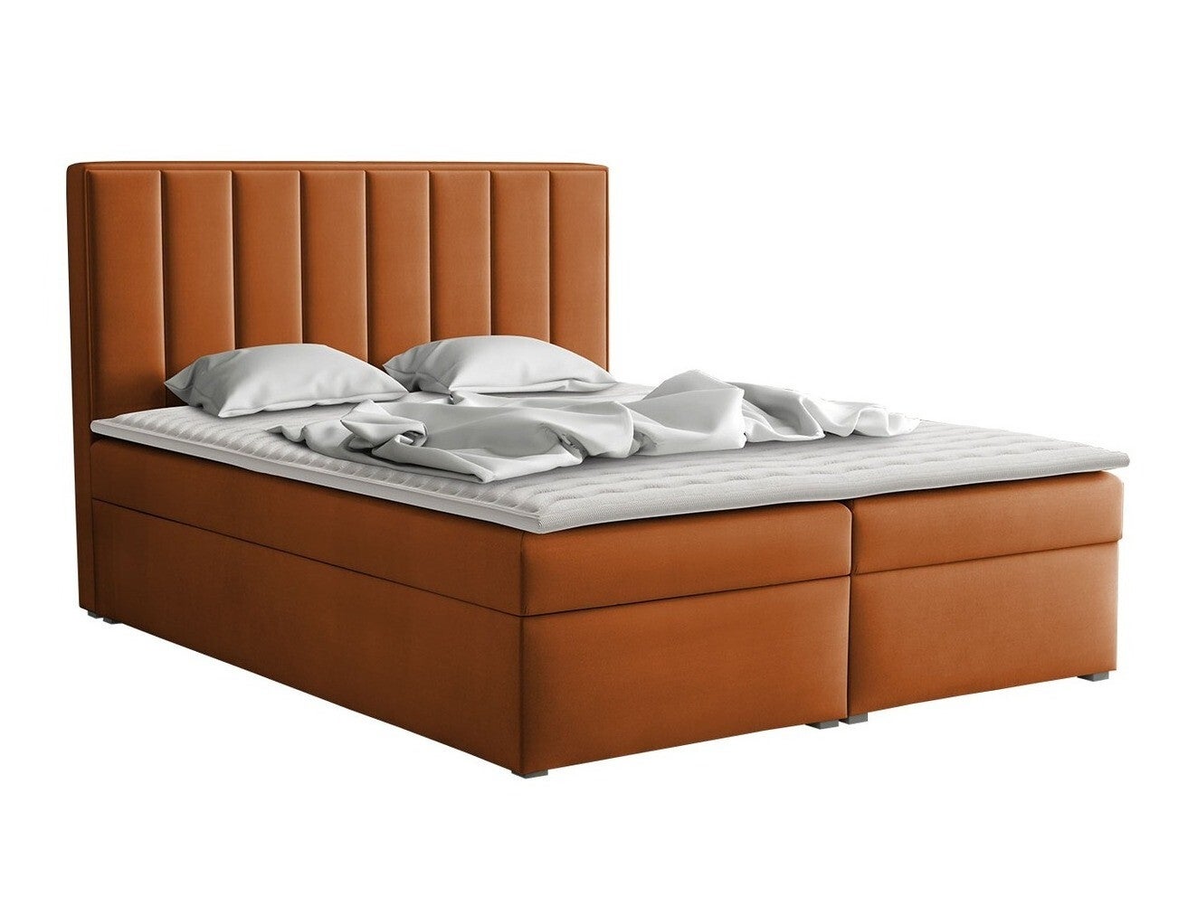 Cama continental Pomona 116, Doble, Continental, Rojo, 140x200, Tapiz ...