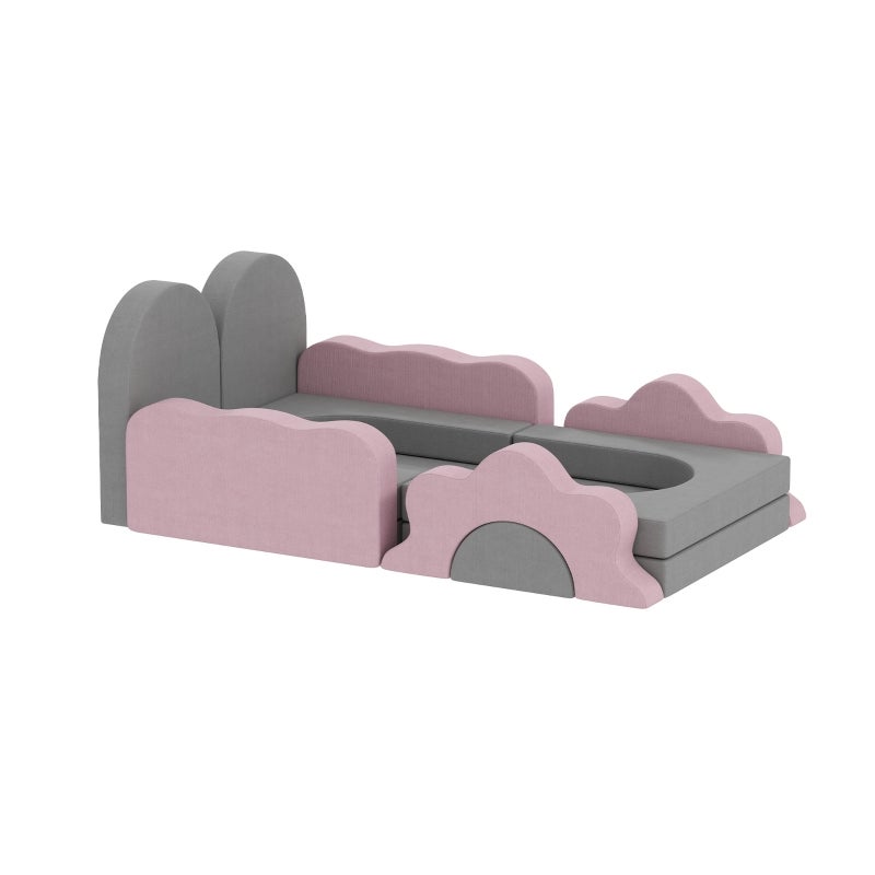 Lot 12 blocs mousse gris+rose, couverture velours côtelé, escalade ...