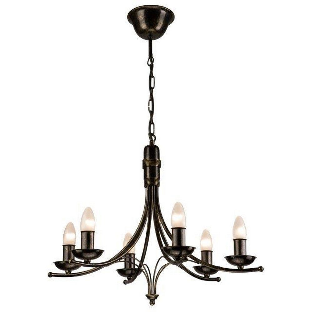 Lamkur Luca Traditional Candelabros Negro, 6x E14 | Leroy Merlin