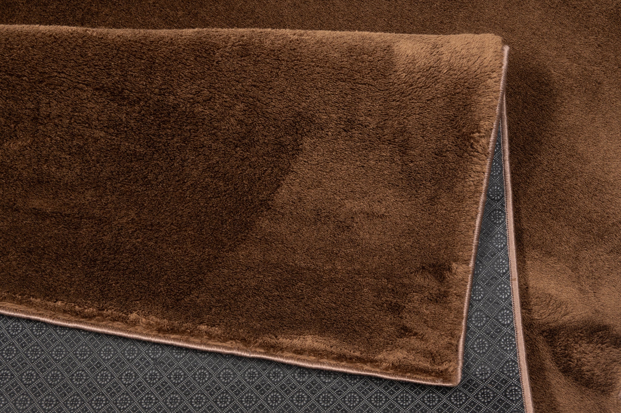 Tapiso Cuddle Tapis Shaggy Antidérapant Lavable Moderne Marron Uni ...