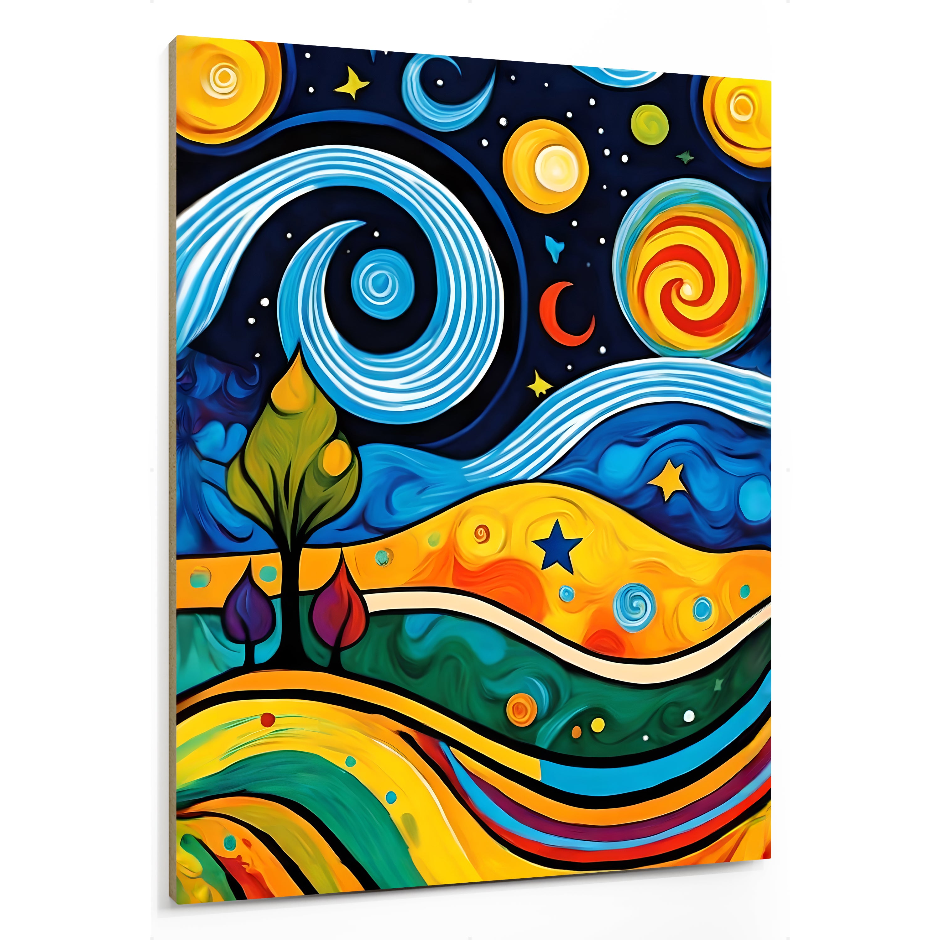 Tableau déco en bois Great Artists Reimagine Famous Artworks #6 20x25 ...