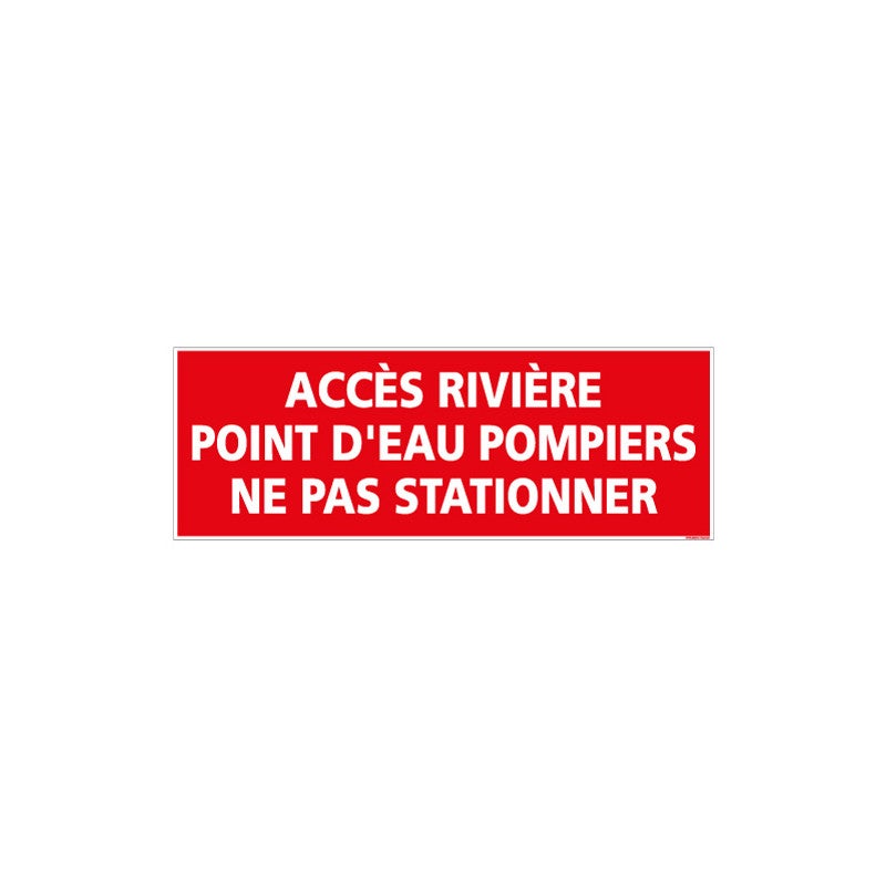 Panneau point d'eau pompiers (A0411) 980 x 350 mm Matière PVC | Leroy ...