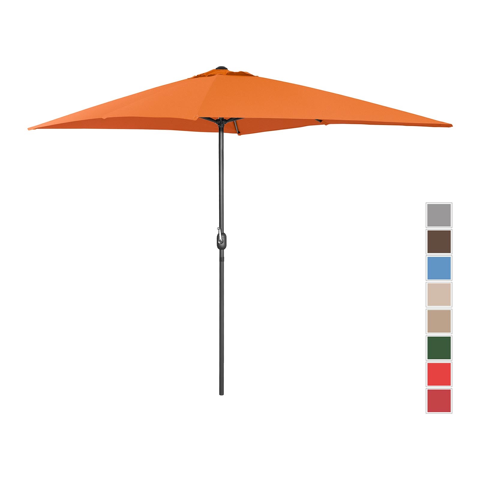 Grand parasol - Uniprodo - Rectangulaire - Dimensions de la toile : 200 ...
