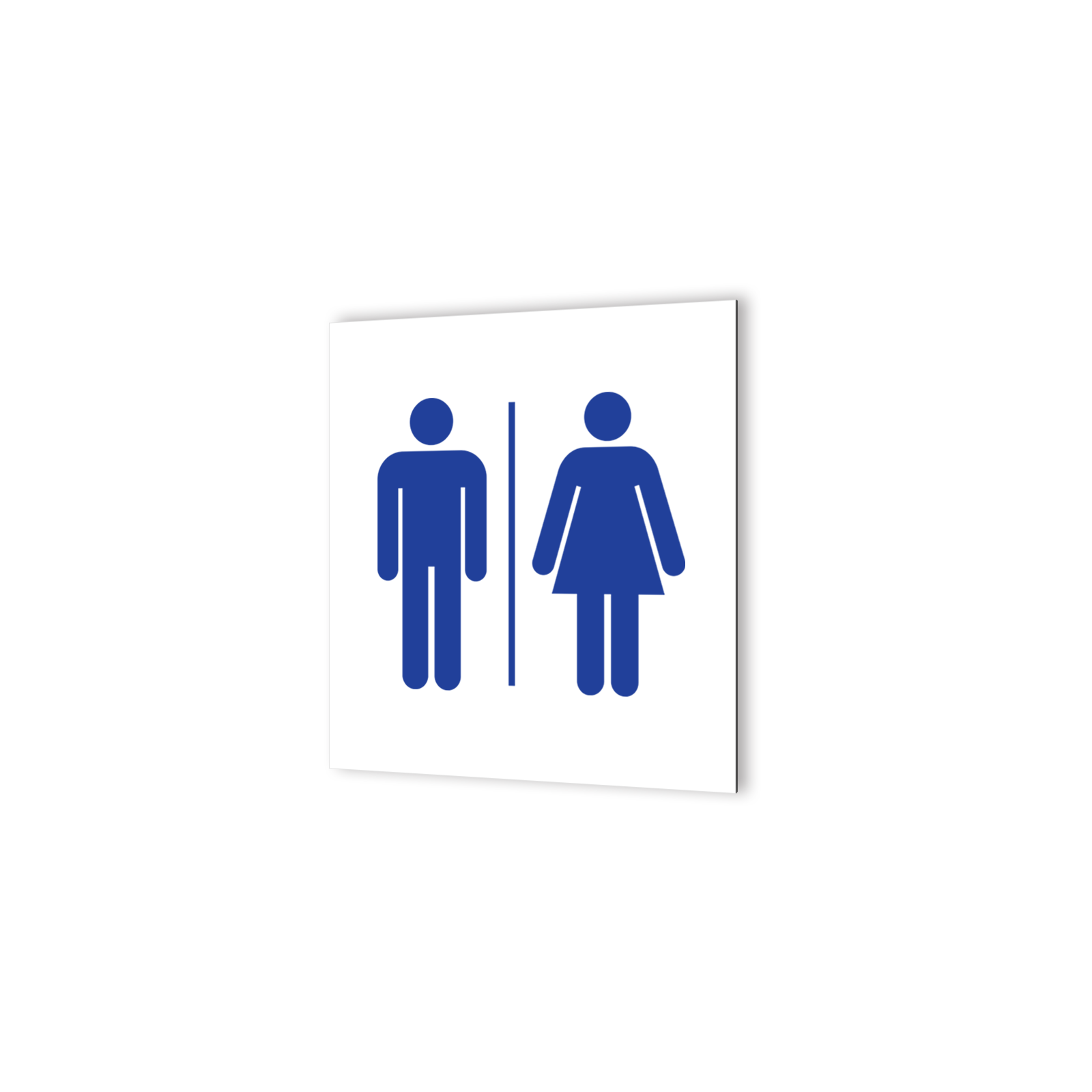 Pictogramme Toilettes Mixtes - Plaque signalétique Dibond Blanc - Picto ...