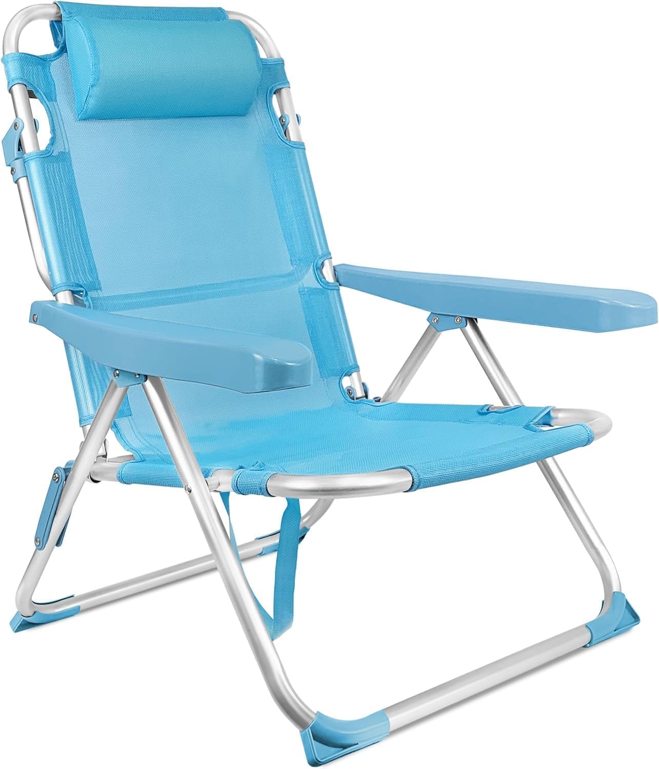 TIENDA EURASIA - Silla de Playa Plegable, 48x62x81 cm, Multiposiciones ...