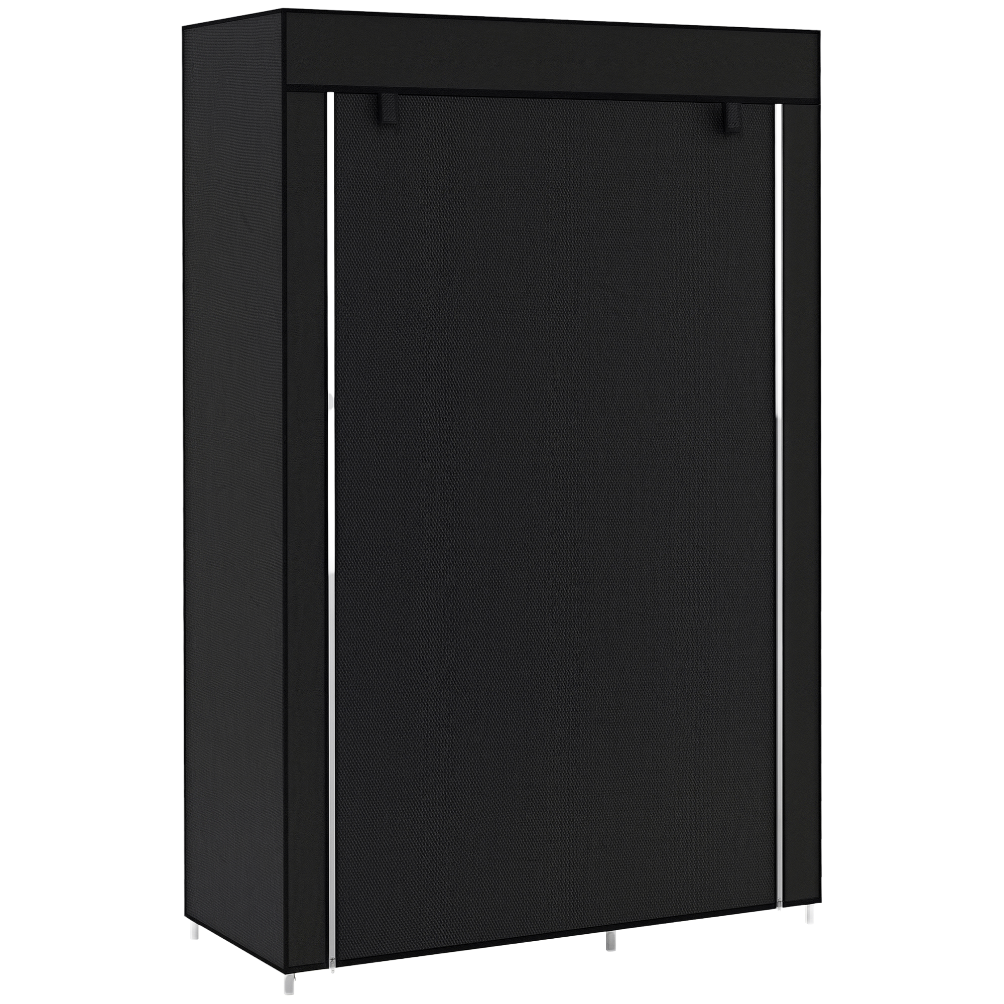 Armadio Tessuto Pieghevole 6 Ripiani Asta Appendiabiti 103x43x162cm ...