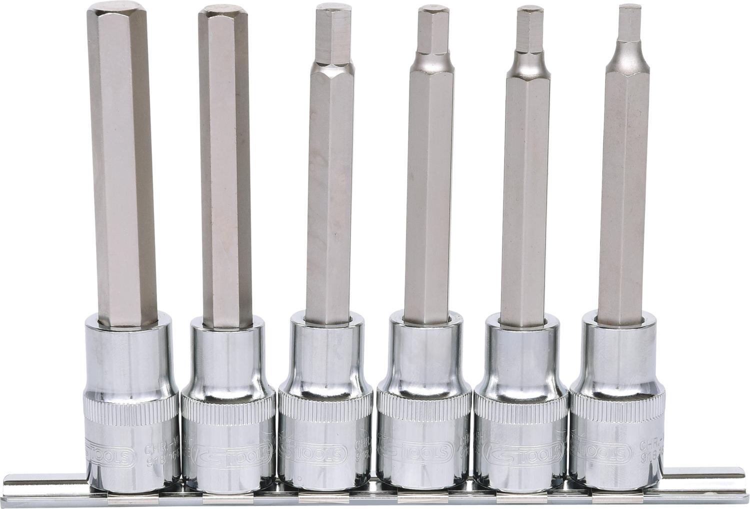 KS TOOLS 1/2" Jeu de douilles tournevis 6 pans intérieur CHROMEplus, | Leroy Merlin