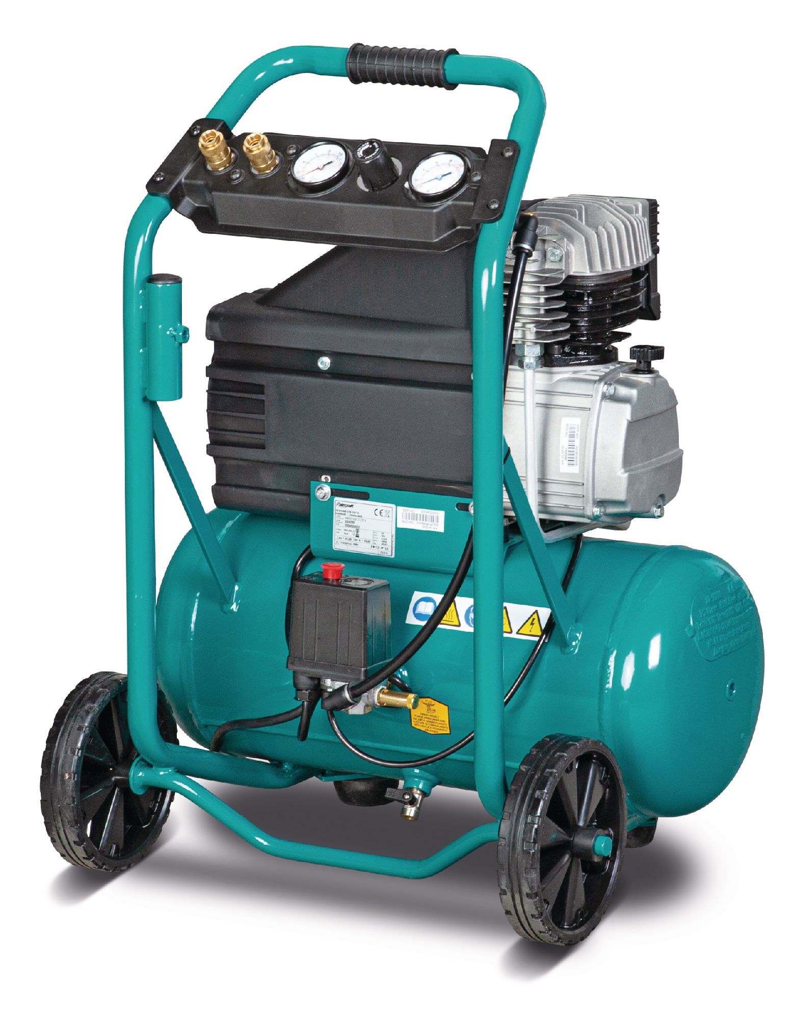 Compresseur de chantier mobile cuve 24 L 2,2 kw / 3 Ch 284 L/min 10 ...