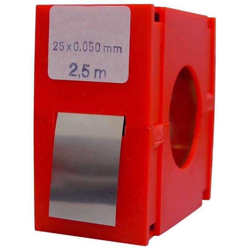 Rollo fleje calibrado 2.5 m x 25 mm inox (espesor 0,08 mm) Vogel 463080 ...