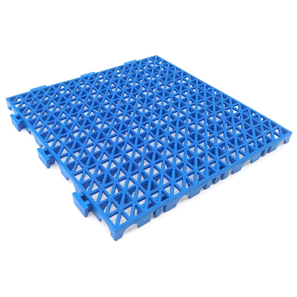 Pack 4 Losetas PVC Reforzado (Azul, 33x33x2cm) - Para piscinas, garajes ...