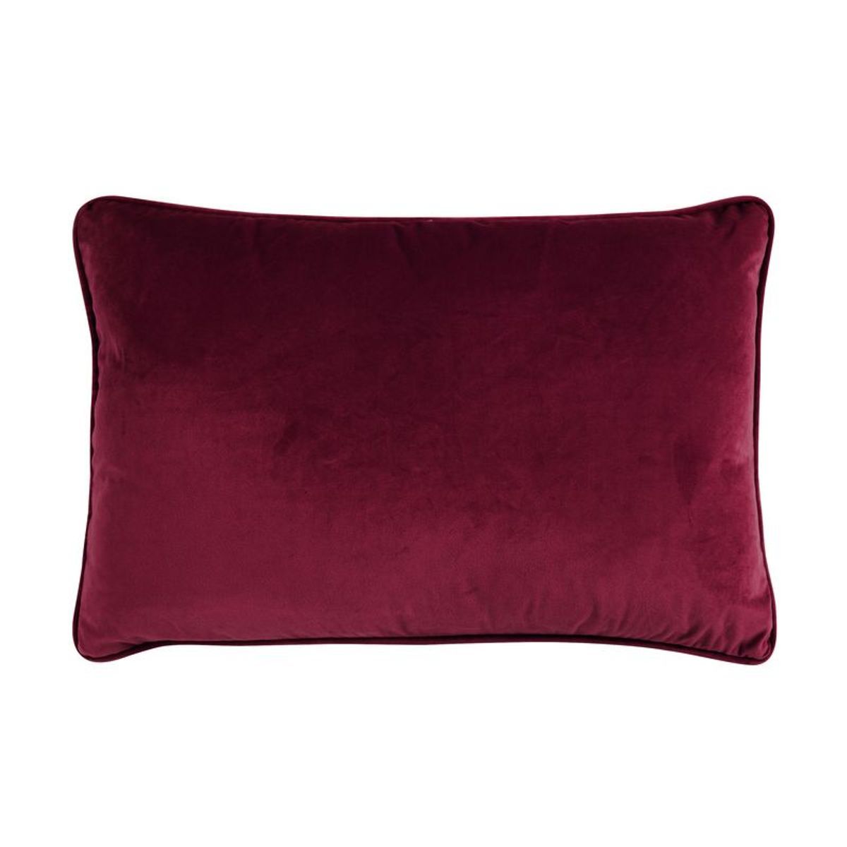 VELOURS - Coussin en velours rouge bourgogne 60x40 | Leroy Merlin