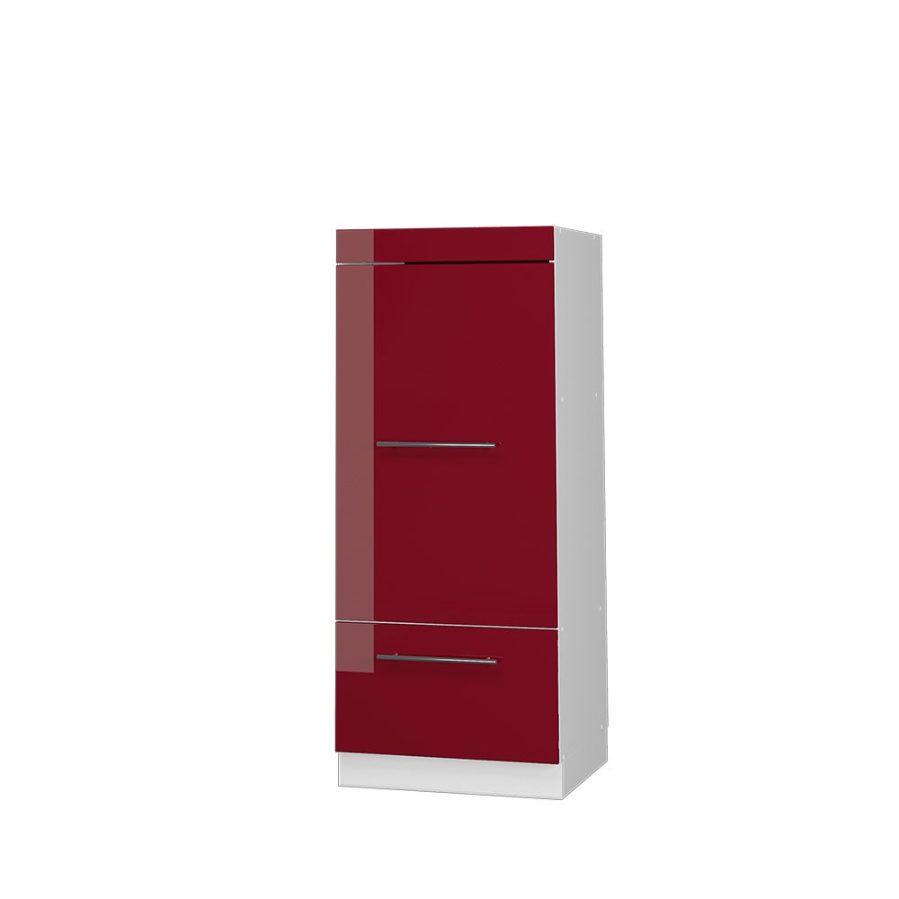 Vicco Mobile cucina microonde Fame-Line, Rosso bordeaux lucido, 60 cm ...