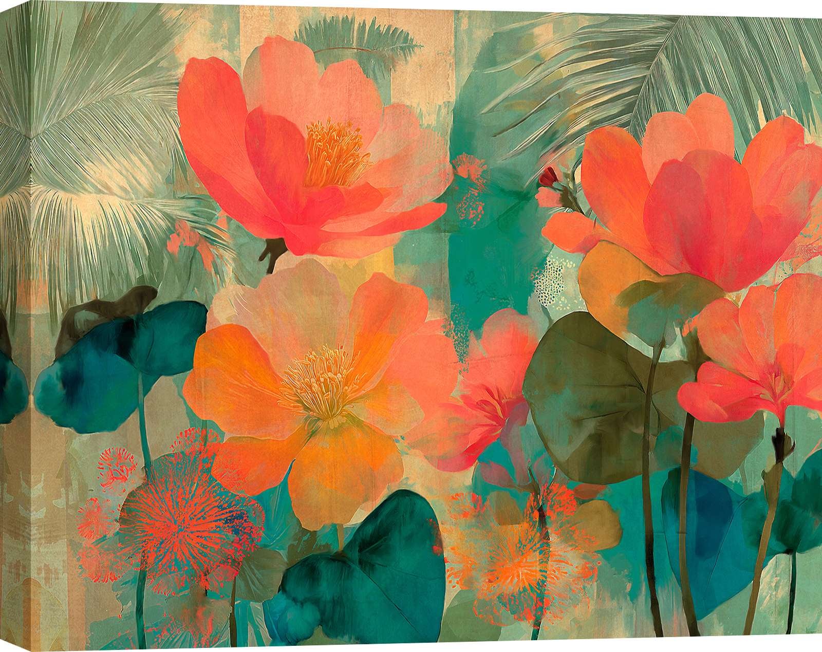 Tableau floral abstrait - impression sur toile - Kelly Parr - Floral ...