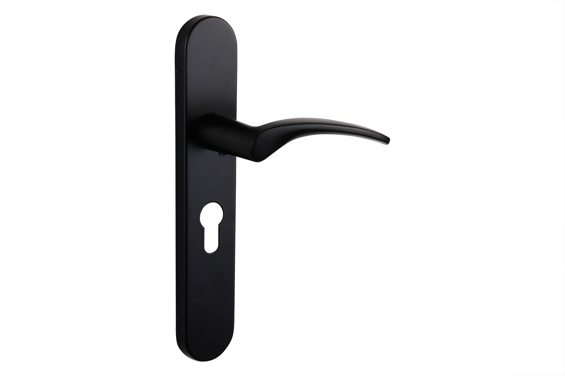Wovar Poignée de porte Lavuzo Lodini noire plaque arrondie PC55 - Par ...