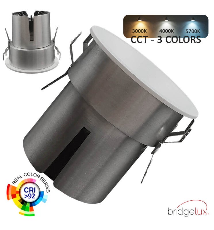 Encastré Circulaire Curvé Blanc OMNIA, 6W-9W-12W, Ø88x78mm, 1300lm, IRC ...