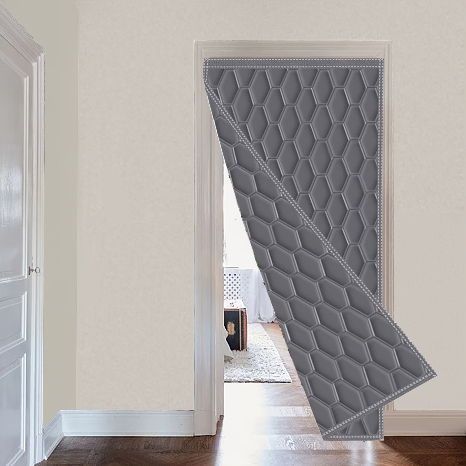 Tenda invernale per porta 80x200 cm - Cotone spesso, resistente al ...
