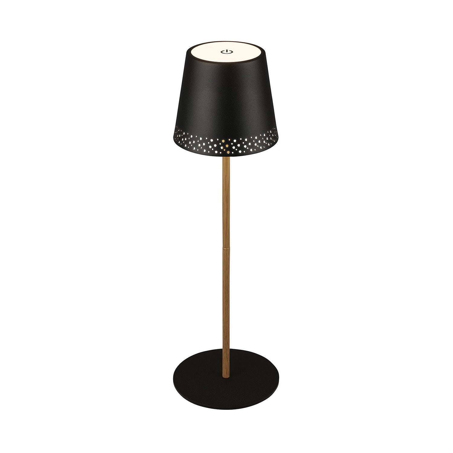 Lampe de table LED rechargeable Lampe de table r glable IP44 noir-bois ...
