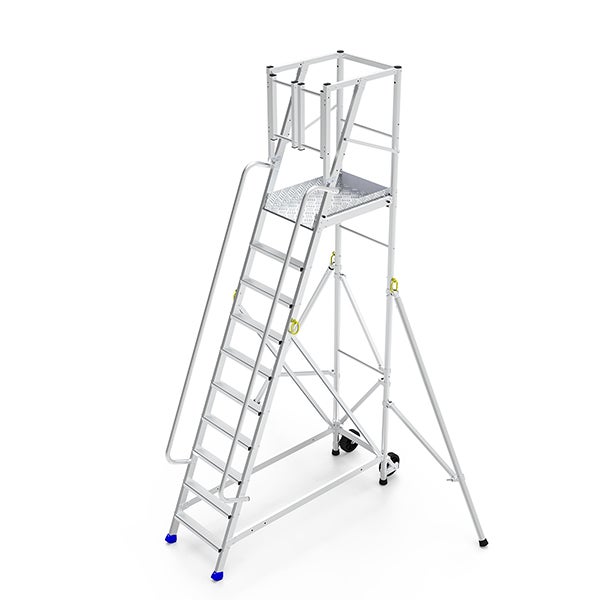 Escabeau 10 marches - Hauteur max. de travail 4.50m - ER10 | Leroy Merlin