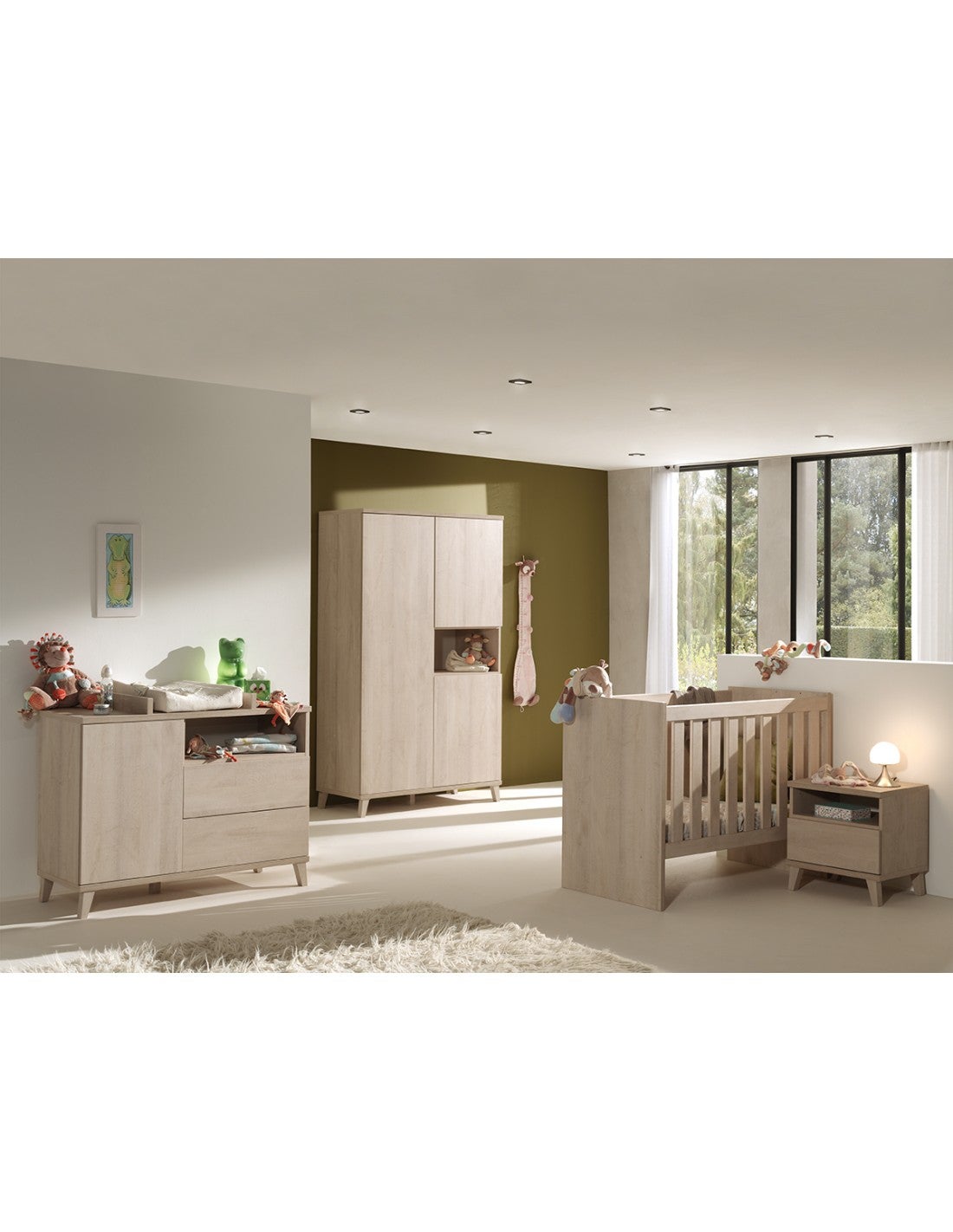 Chambre bébé ou enfant LOUISE, lit 60x120 évolutif en 90x200, armoire ...