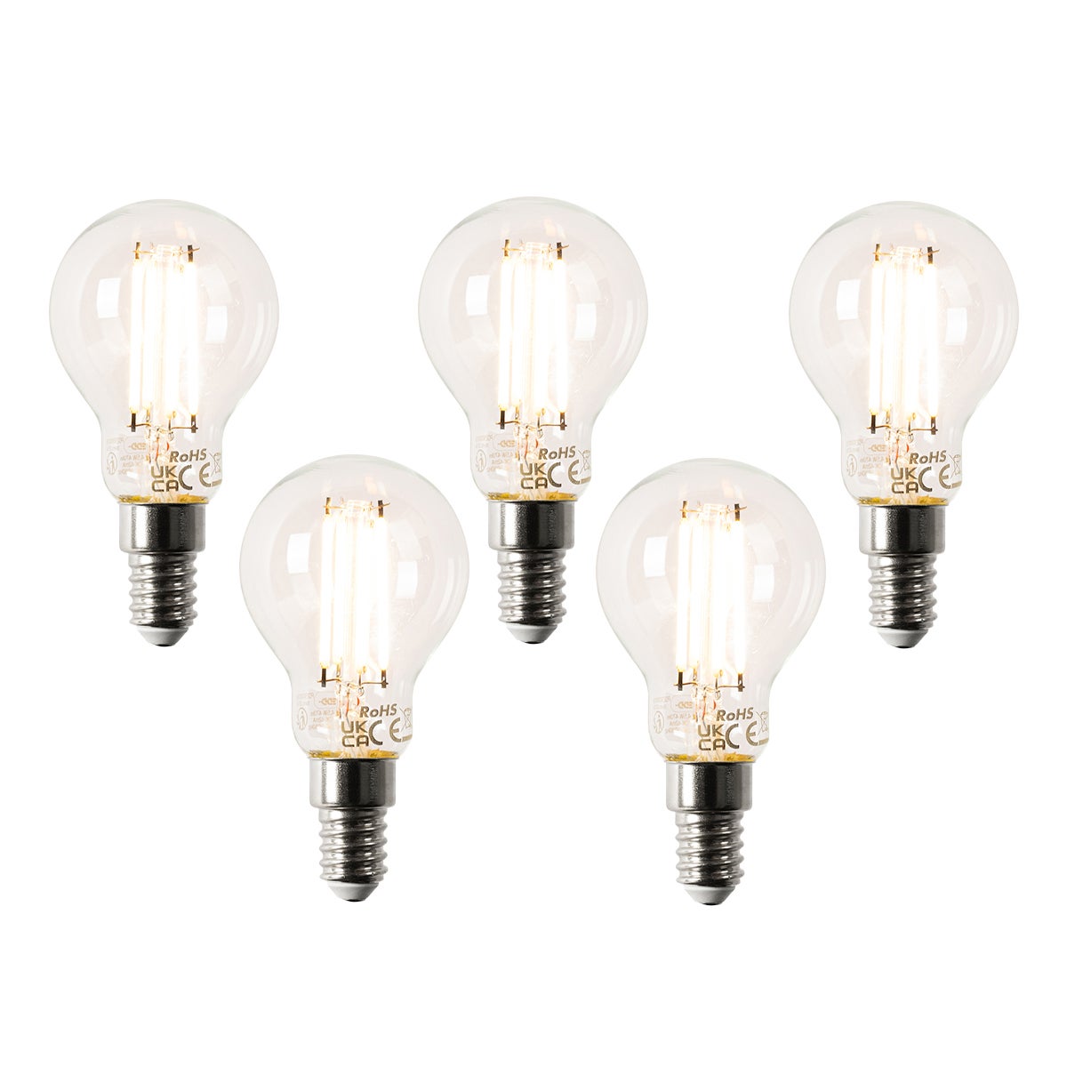 Juego de 5 bombillas LED Inteligente | Wifi | Smart | Wifi | Smart E14 P45 4,5W 470 lm 1800 ...