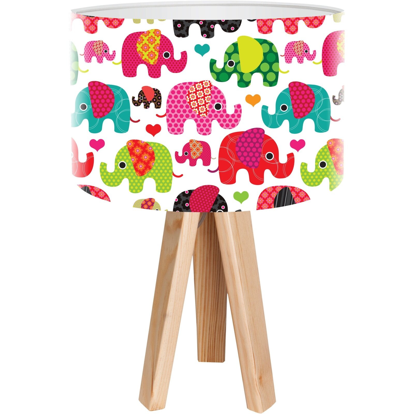 Lampe de chevet kids foto-038 30 x 30 x 45 cm Bois clair, blanc | Leroy ...